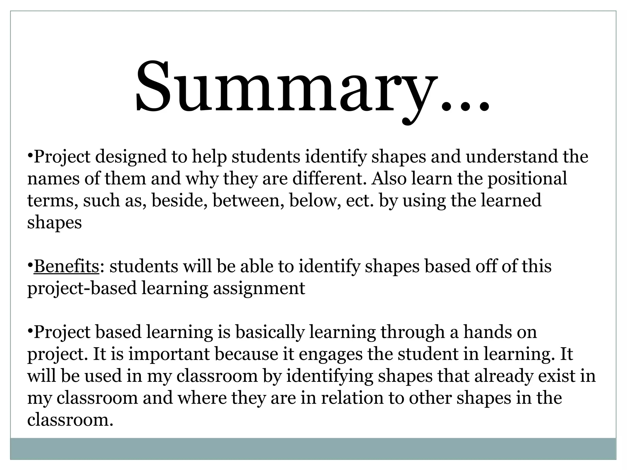 Identifying Shapes (Jessica Webb) | PPT