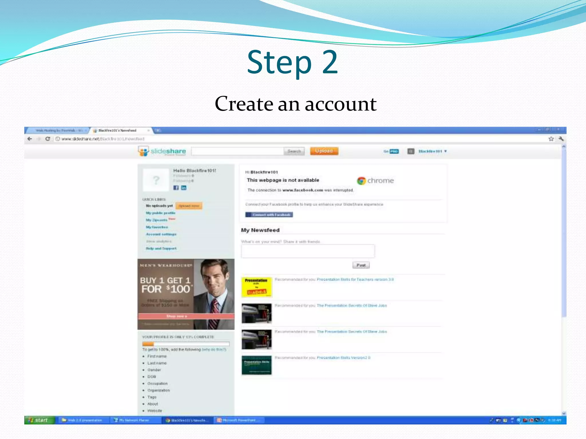 Web 2.0: Slideshare | PPTX | Web Development | Internet