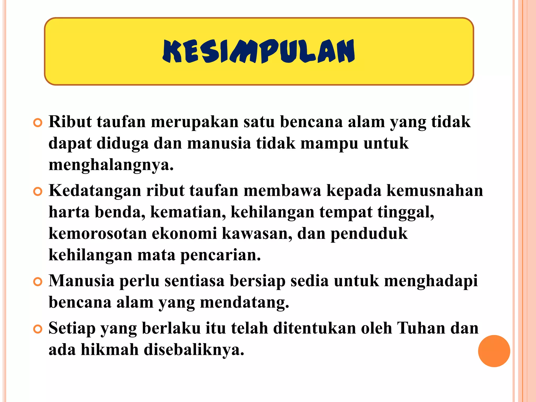 BENCANA ALAM RIBUT TAUFAN | PPTX