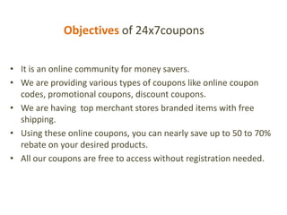 Online Coupon Codes | PPT