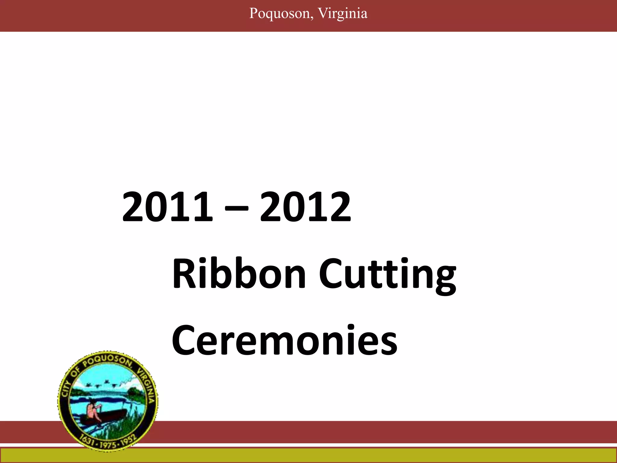 Ribbon Cutting Ceremonies | PPTX