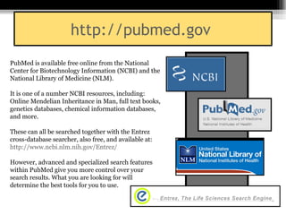 PUBMED: Searching and Search Features | PPT