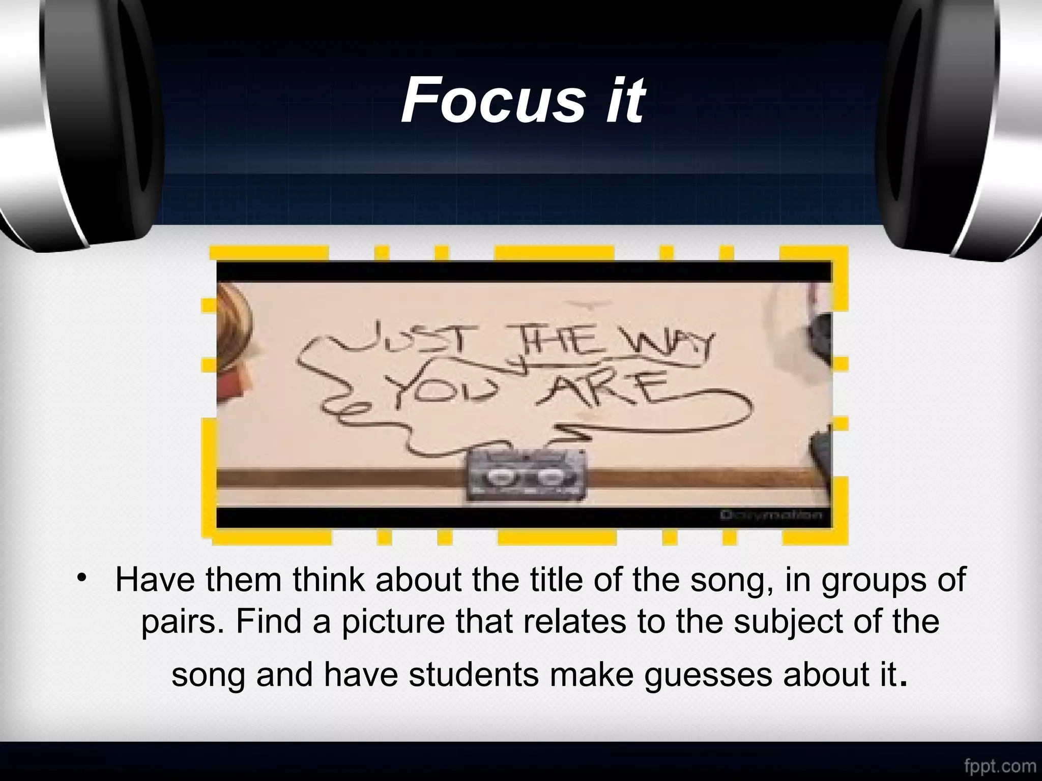 Using Songs in the English Classroom | PPT | Children\'s Music | Music