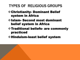 Ethnic and Religious groups | PPTX