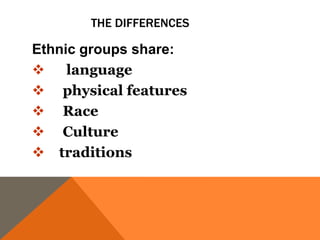 Ethnic and Religious groups | PPTX