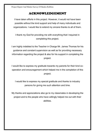 Project Report And Market Survey of Baskin Robbins- Cbse class 12 ...