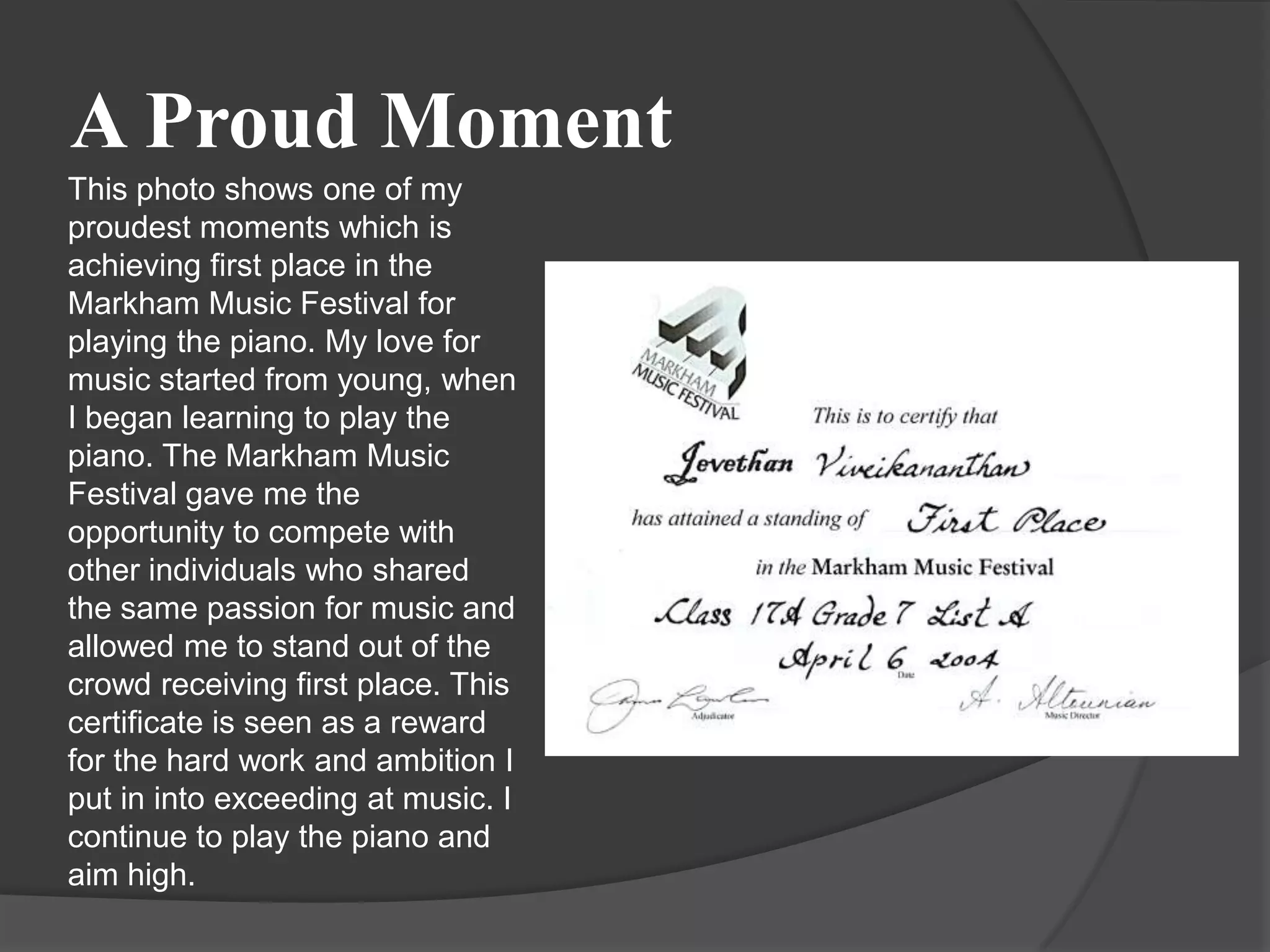 My Proud Moments - SlideShare Showcase | PPTX
