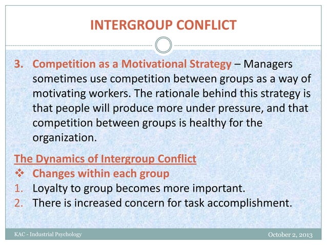 Intergroup Conflict, The Structure of Organizations, Designing ...