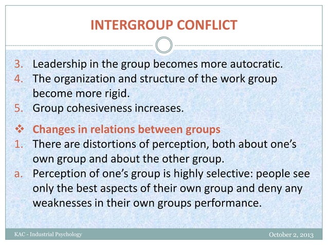 Intergroup Conflict, The Structure of Organizations, Designing ...