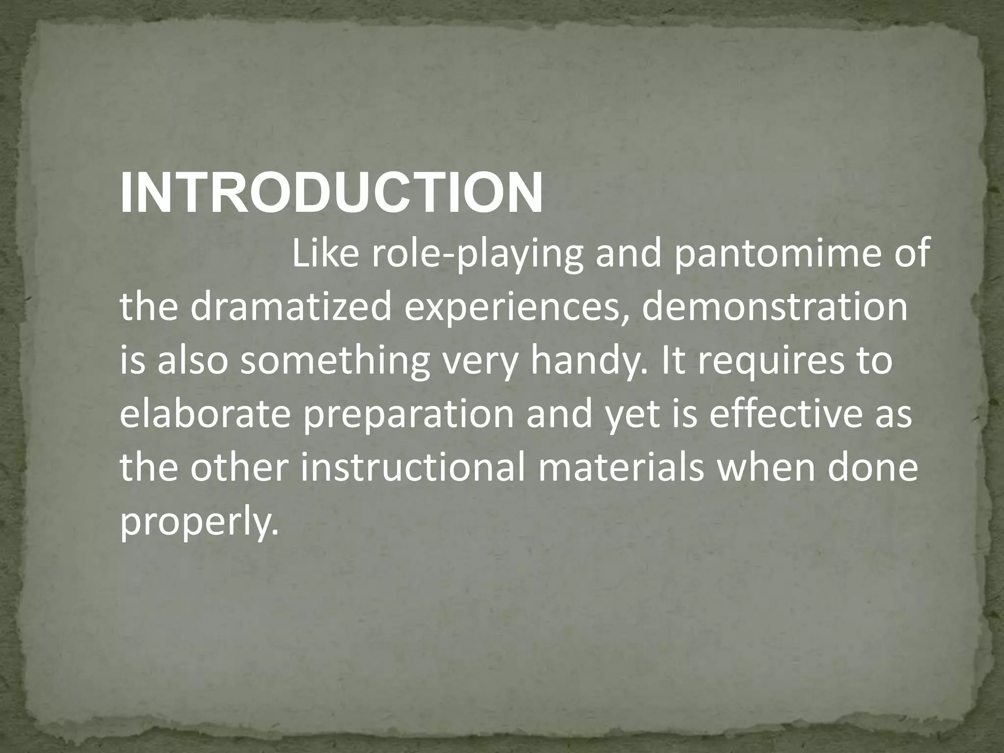 demonstration in teaching | PPTX