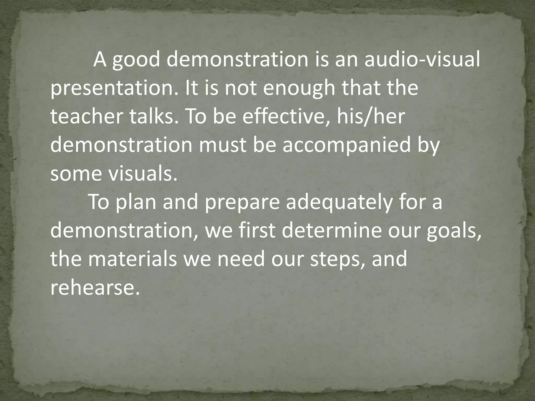 demonstration in teaching | PPTX