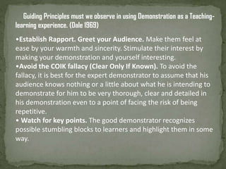 demonstration in teaching | PPTX