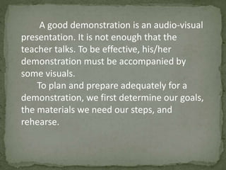 demonstration in teaching | PPTX