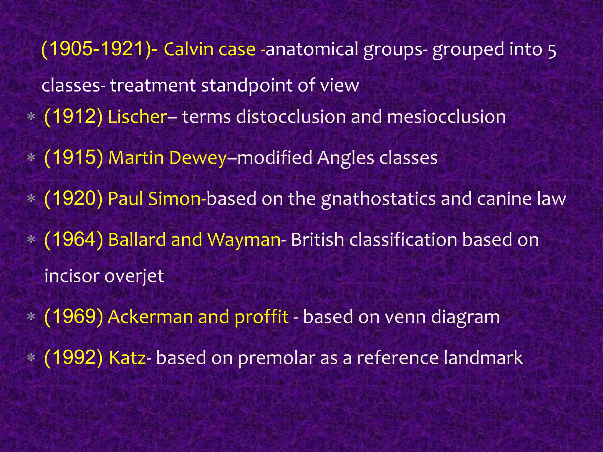 Classification of Malocclusion | PPTX