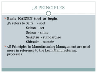 Kaizen & 5S Planning | PPT