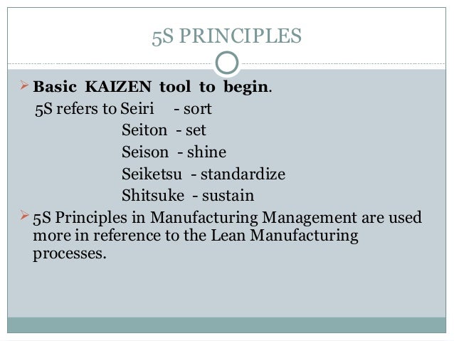 Kaizen & 5S Planning