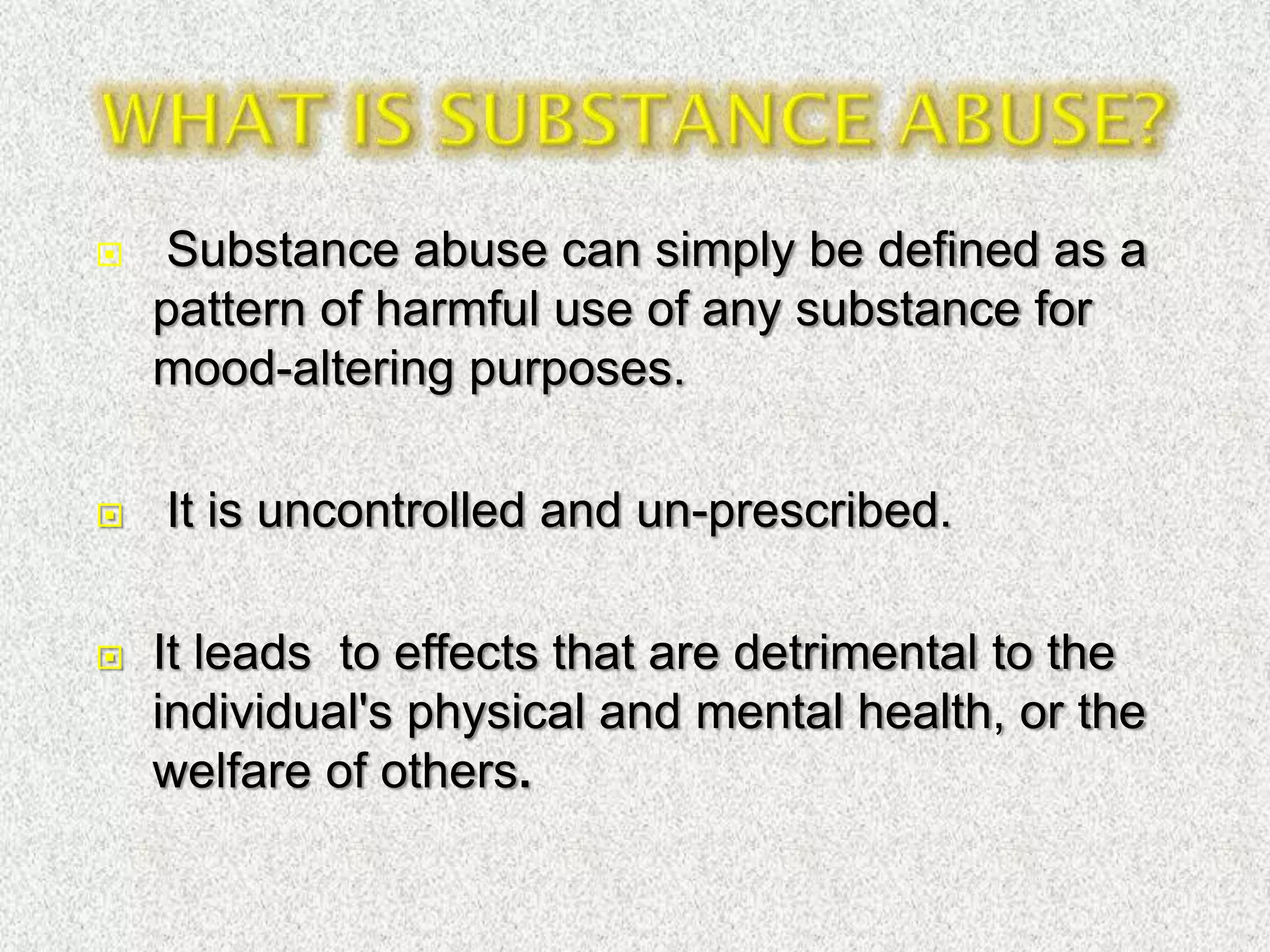 Substance Abuse: Grade 7 | PPTX
