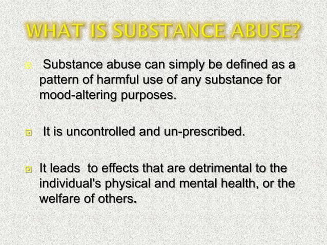 Substance Abuse: Grade 7 | PPTX