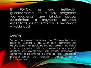Cultura Comunitaria Ciudad de México y FONCA | PPTX