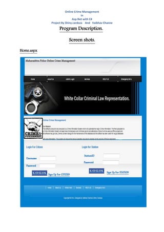 Online Crime Management system | DOCX
