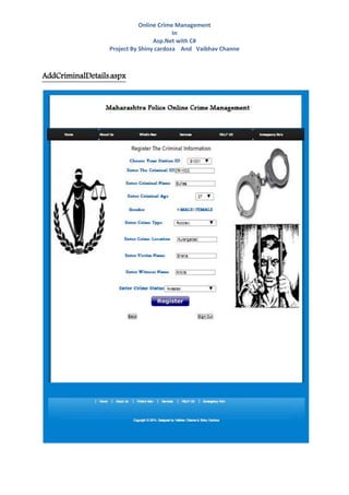 Online Crime Management system | DOCX
