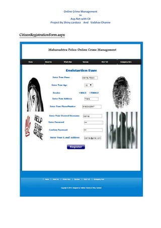 Online Crime Management system | DOCX