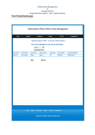 Online Crime Management system | DOCX