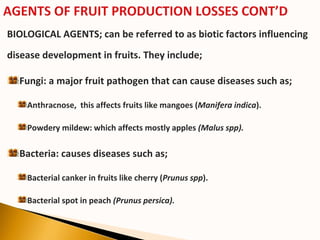 pathology of fruits; fruit conservation causes of fruits disease ...