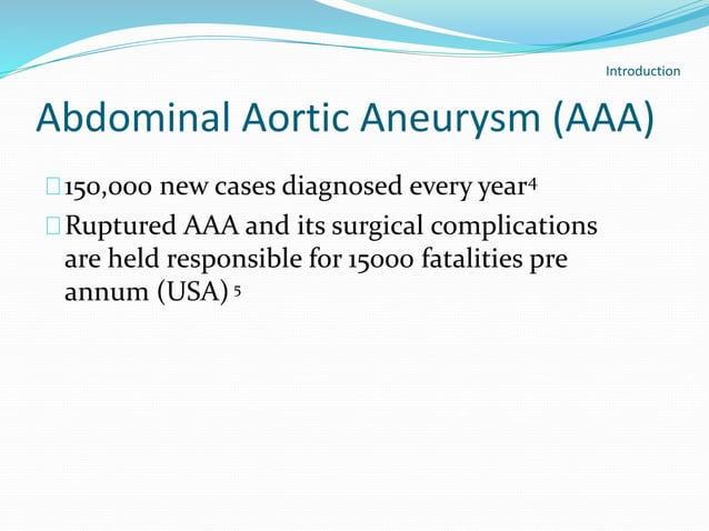 Abdominal Aortic Aneurysms. A Review | PPTX