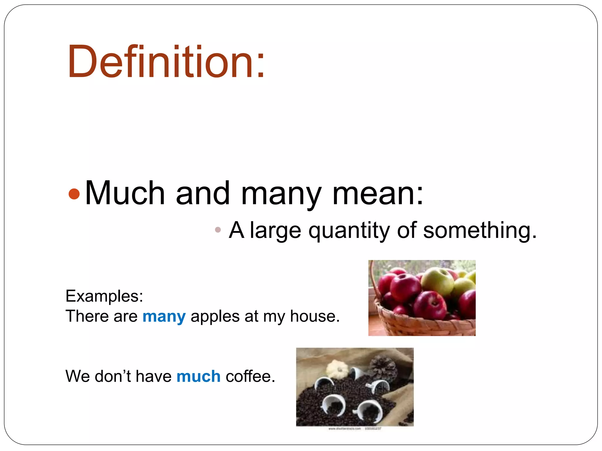 Much and Many | PPTX