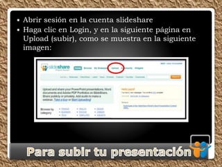TUTORIAL ¿Como Utilizar SlideShare? | PPTX | Technology & Computing