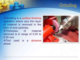 Grinding Machine GTU Manufacturing Process | PPTX