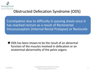 Obstructed Defecation Syndrome: Diagnosis & Surgical Treatment | PPT