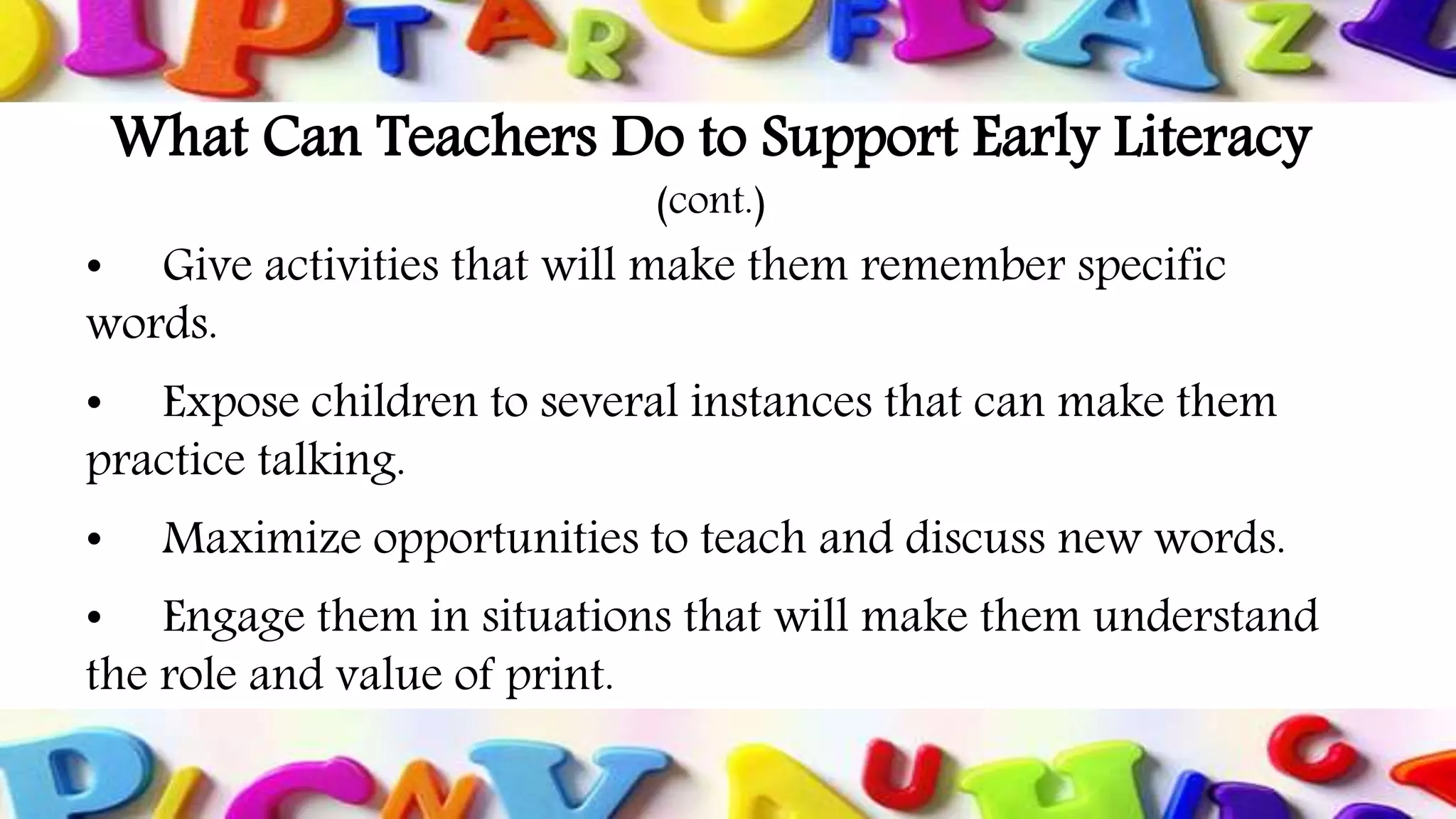 Emergent Literacy | PPTX