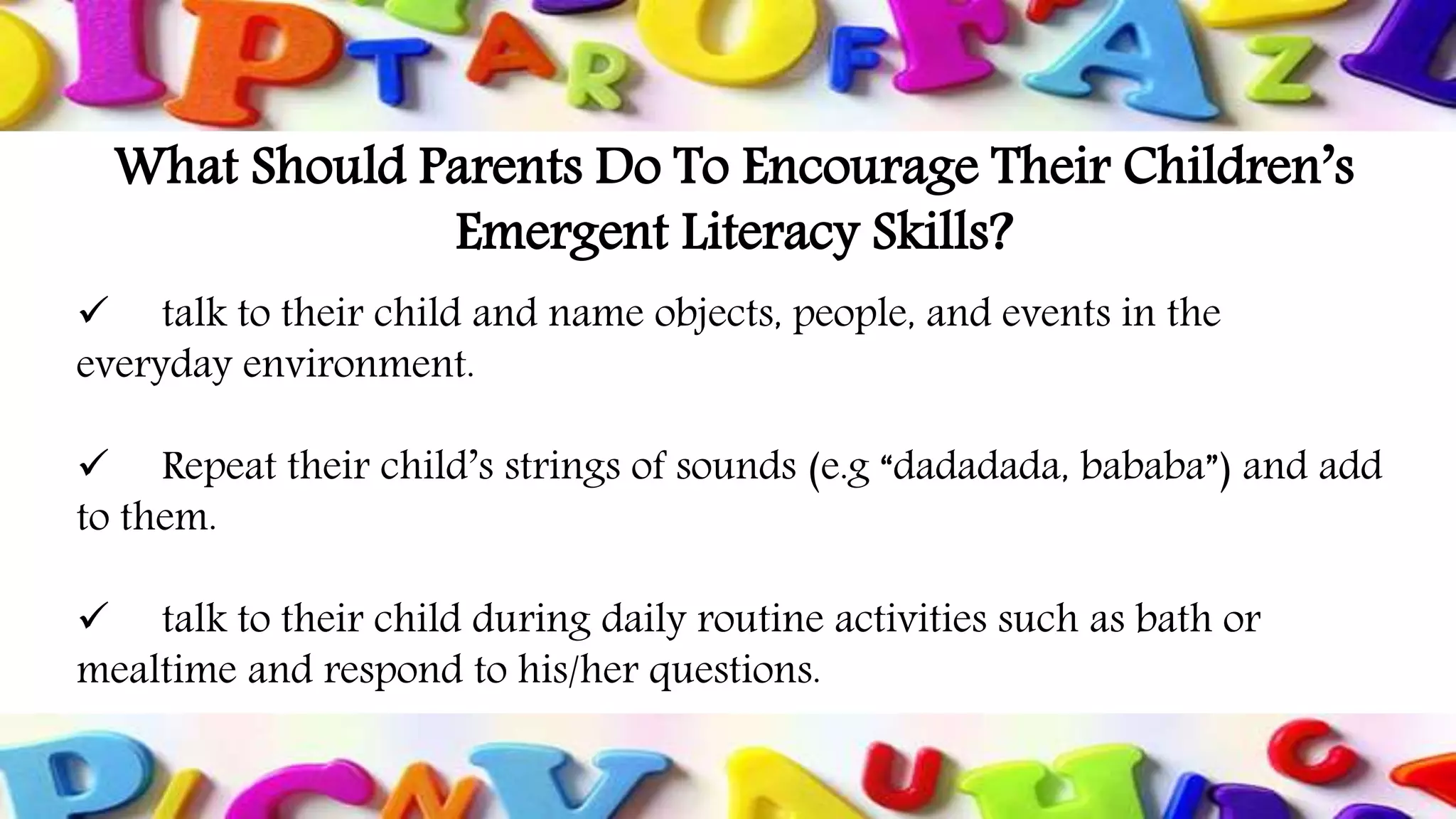 Emergent Literacy | PPTX