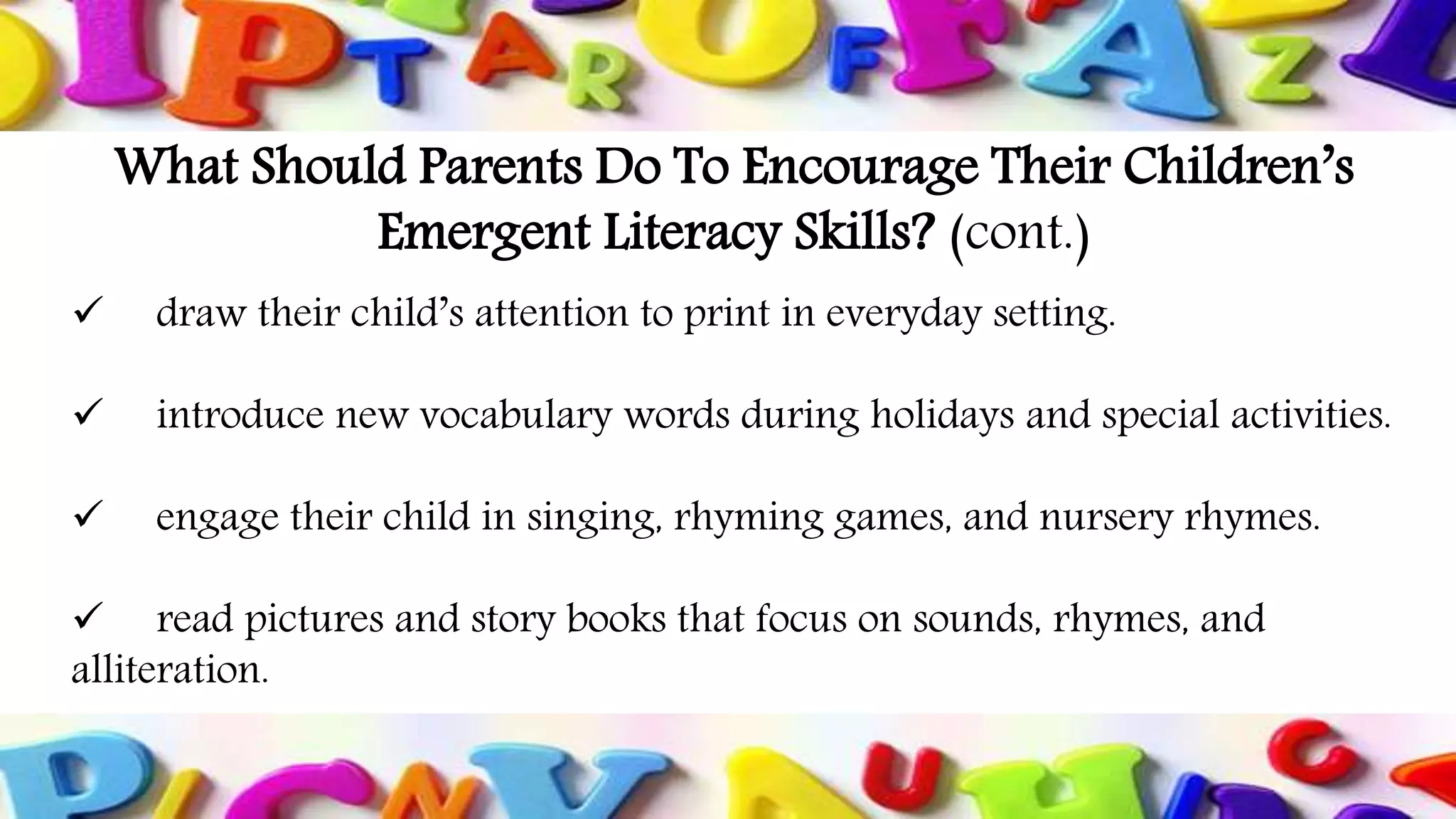 Emergent Literacy | PPTX