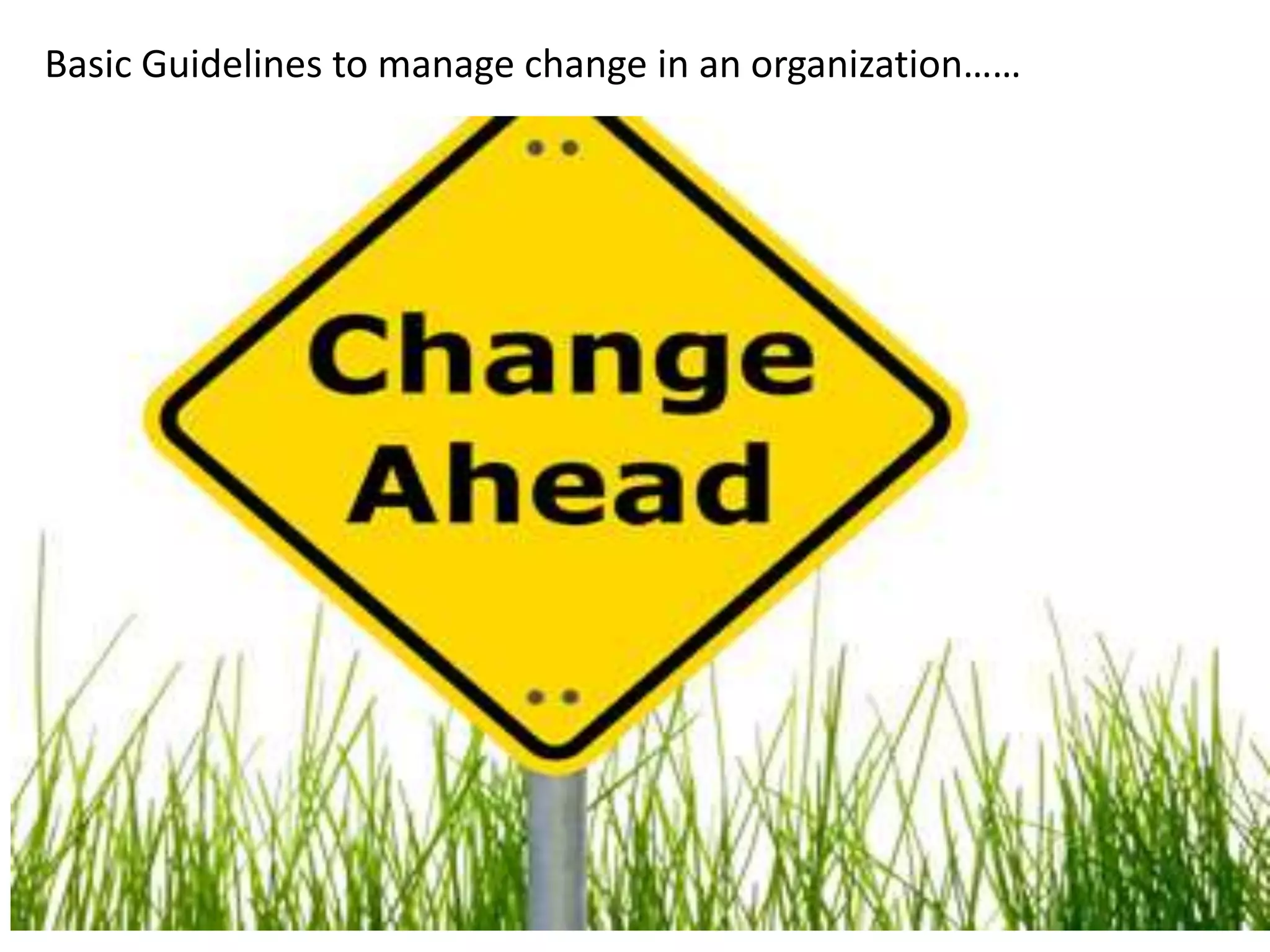 Guidelines for Change Management for an organisation | PPT
