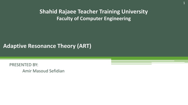 Adaptive Resonance Theory (ART) | PDF