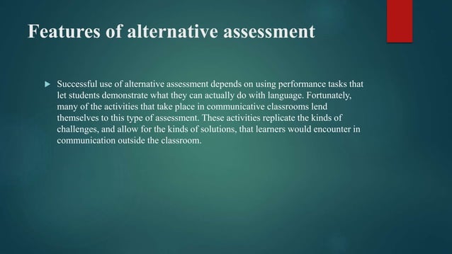 Altrenative Assessment | PPT