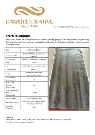 Dawei Decorative Material LTD Product catalog | DOCX | Woodworking ...