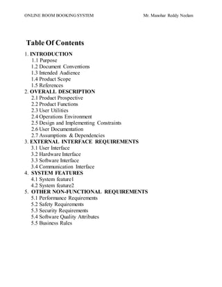 online room booking system | DOCX