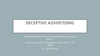 Deceptive Advertising | PPTX