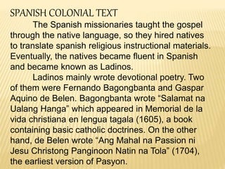 Pre-colonial Text and Spanish Colonial Text | PPTX
