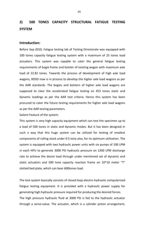 RDSO PROJECT REPORT , LKO | PDF