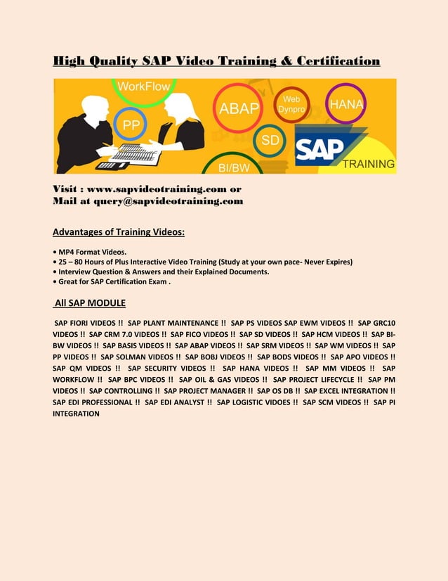 SAP TRAINING | PDF