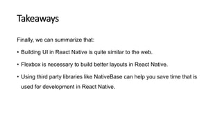 Beautiful UI in react native By - nativebase.io