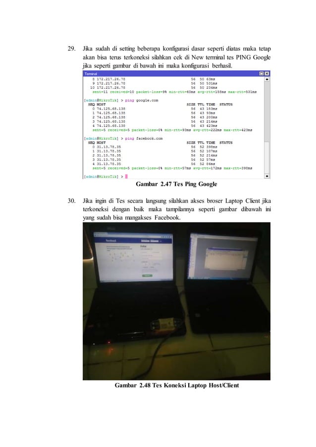 Laporan Konfigurasi Dasar Mikrotik | DOCX
