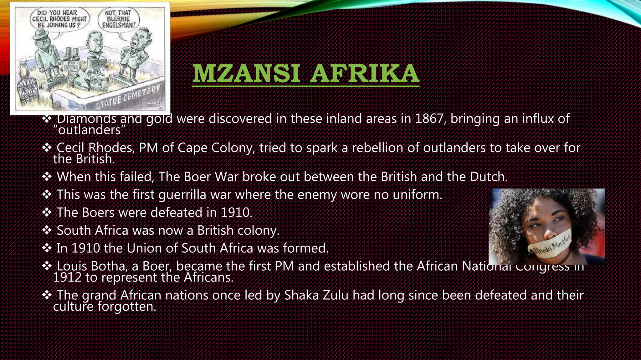 The History of South Africa in Depth. | PPTX