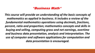 Accountancy, Business and Management (ABM) | PPTX