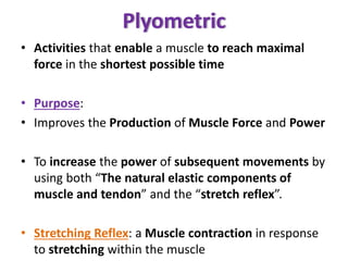 Plyometrics Description IntroductionTypes Prerequisites | PPTX